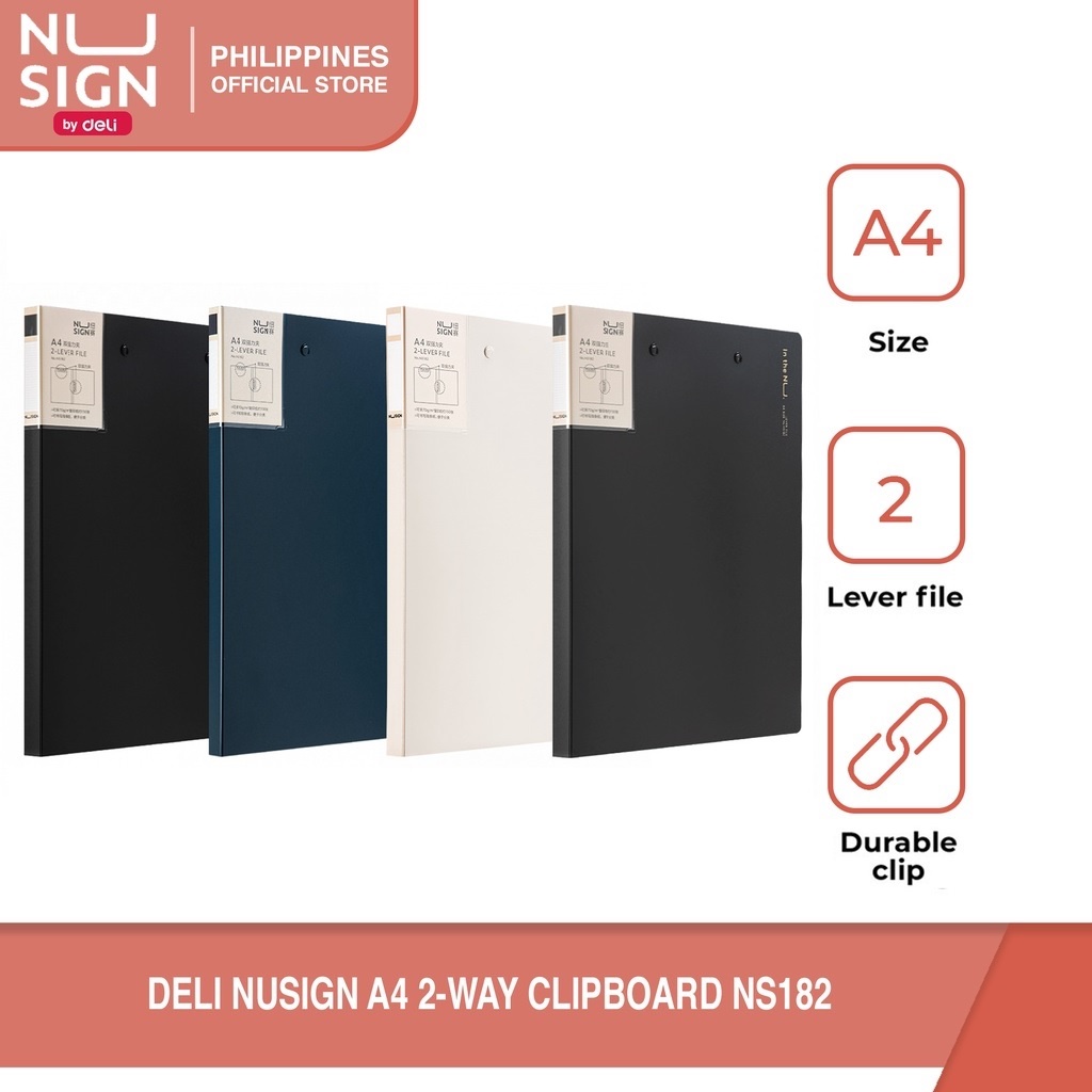 Deli NS182 NuSign A4 2-Way Clipboard [79NS182] | Shopee Philippines