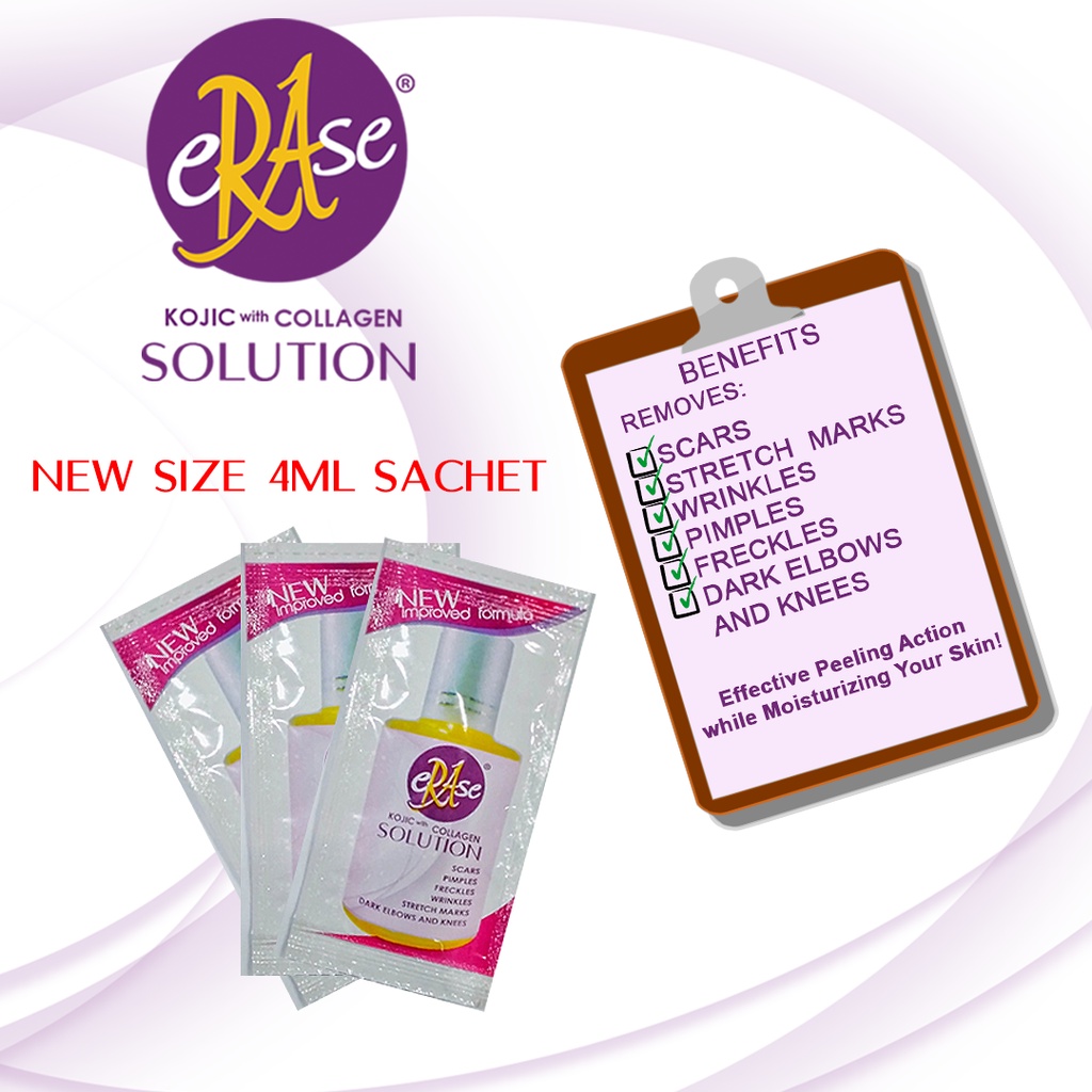 Erase Kojic with Collagen Solution 4ML (6 pcs) | Shopee Philippines