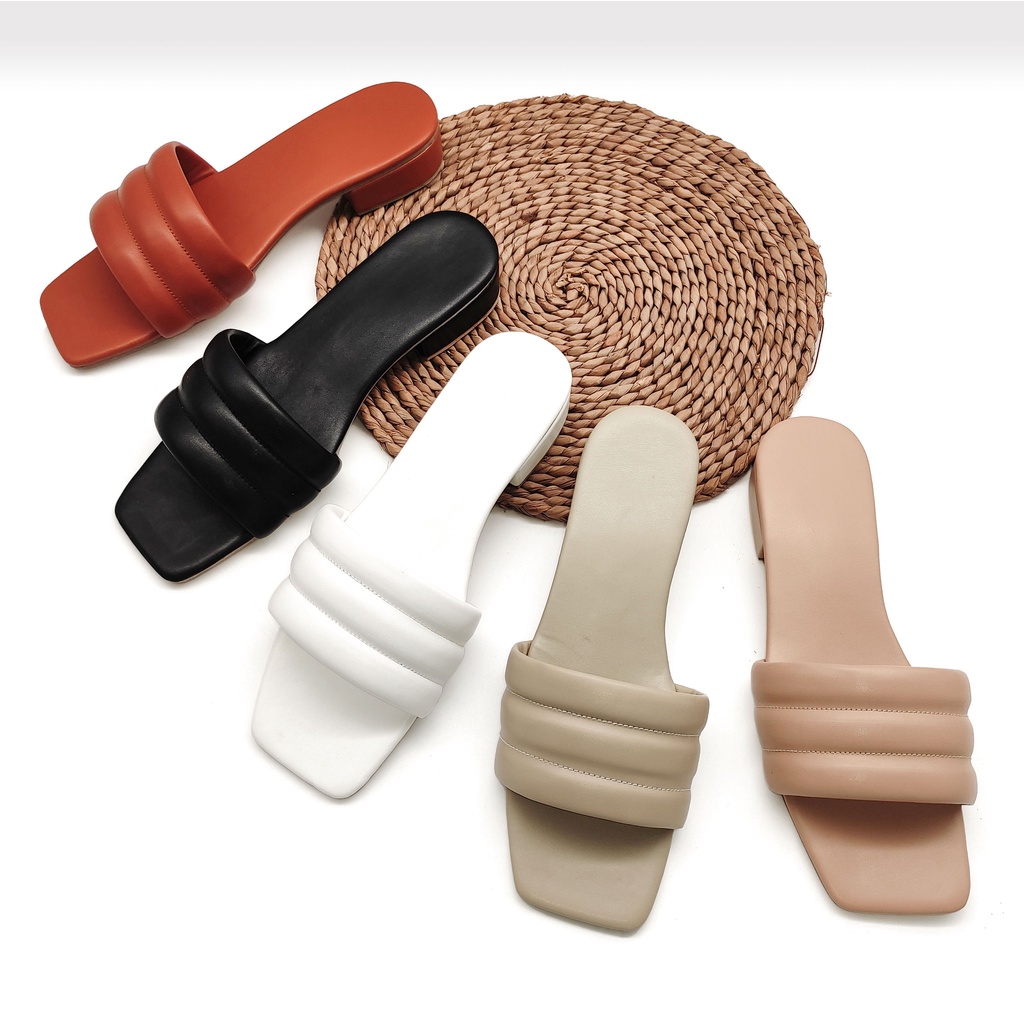 R&A809 1-Inch Square Toe with Triple Partition Padded Toe Strap Block ...