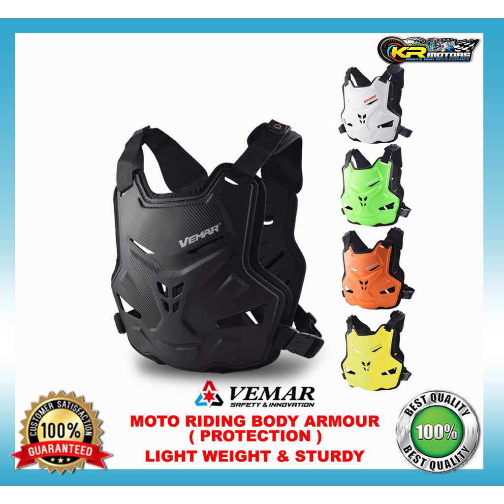 Vemar Body Armor / Armor for Motorcycle Rider ( Chest & Back Protection ...