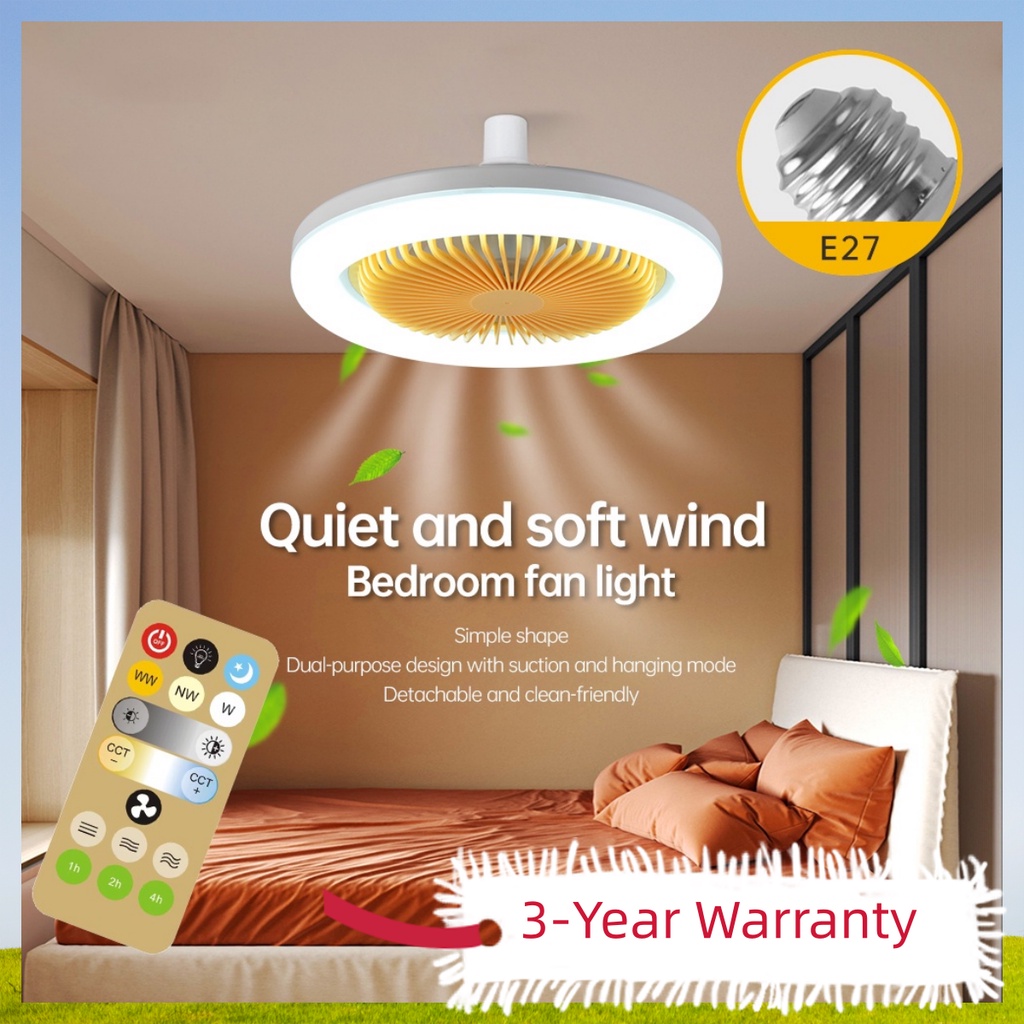 [Remote Control] Invisible Ceiling Fan With Light Bedroom Ceiling Fan ...