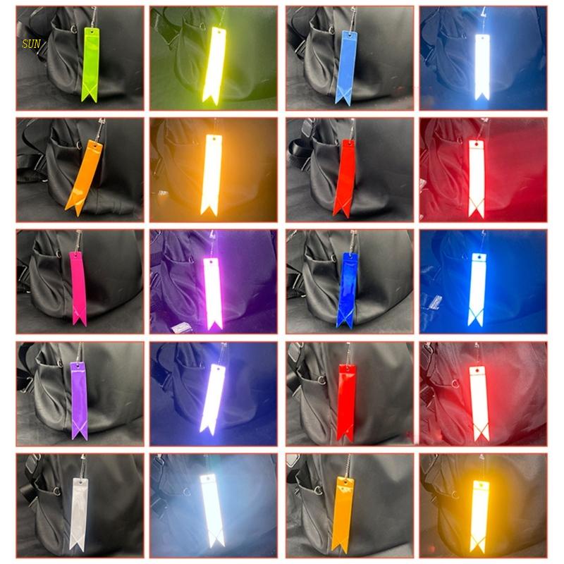SUN Multi-color Reflective Keychain High Visibility Backpack Reflectors ...