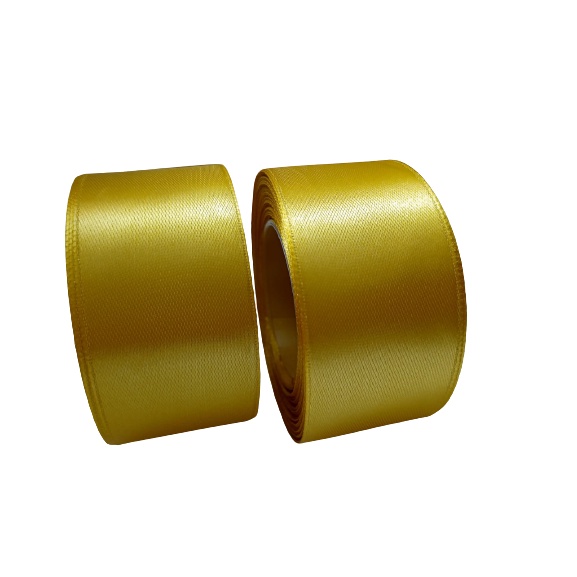 Gold satin ribbon 2 inch / 5 cm Per roll | Shopee Philippines