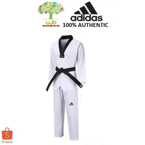 ADIDAS World Taekwondo ADI-CHAMPION II Uniform White/Black | Shopee ...