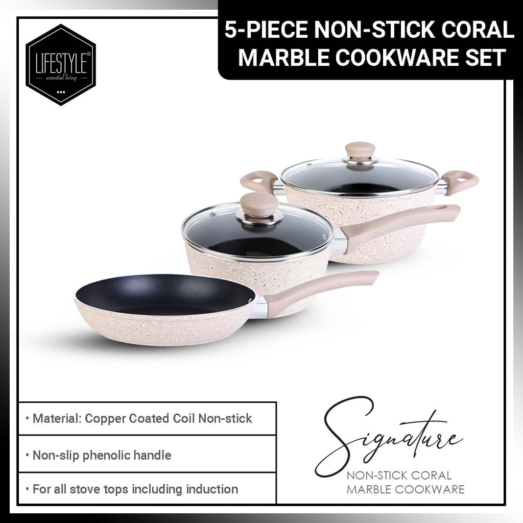 Lifestyle Signature Forged Cookware Set Induction Ready Non Stick ...