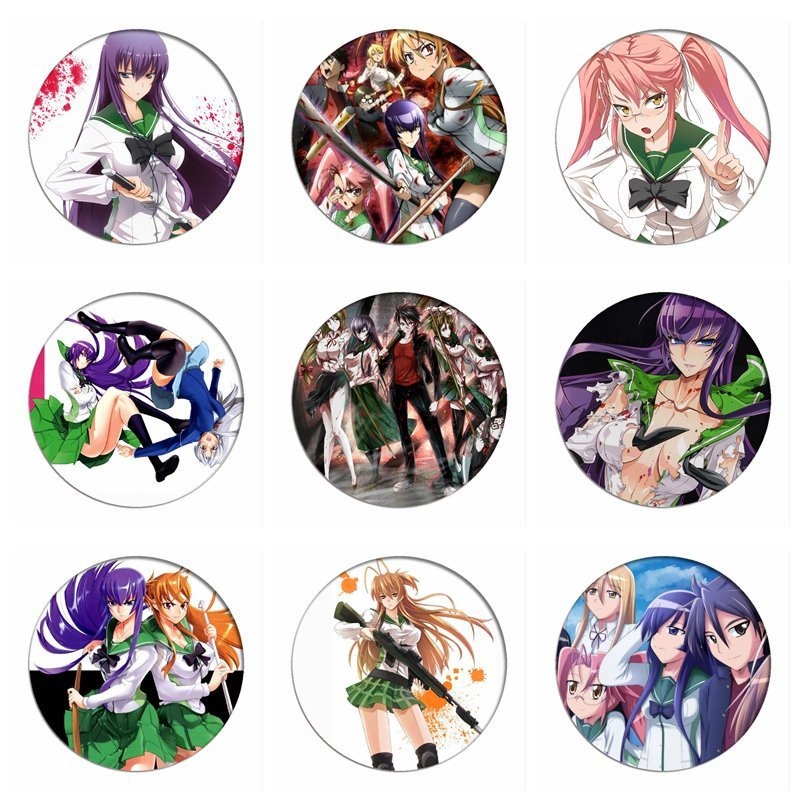 HIGHSCHOOL OF THE DEAD Cosplay Badges Miyamoto Rei Brooch Icon Busujima ...