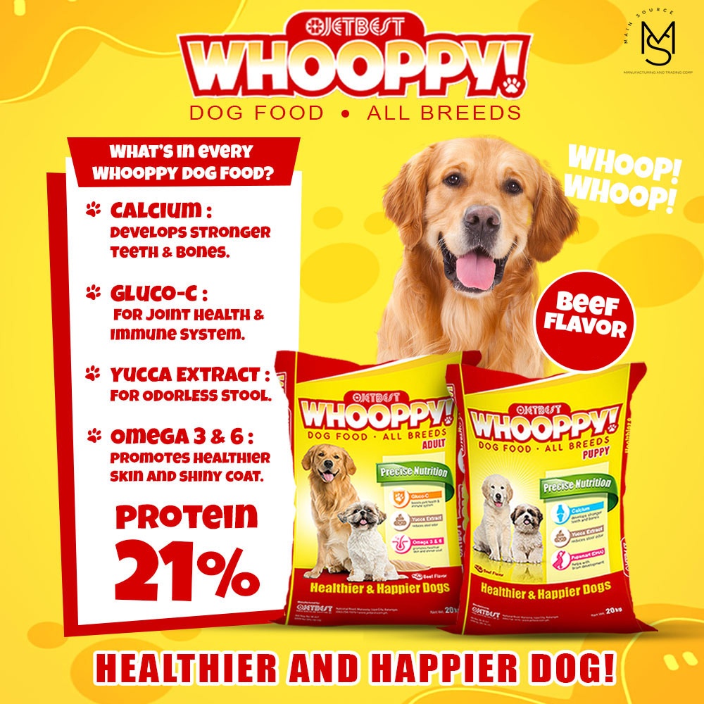 LKJ-(500g Repacked) Whooppy Puppy and Adult Dog Dry Food For All Breeds ...