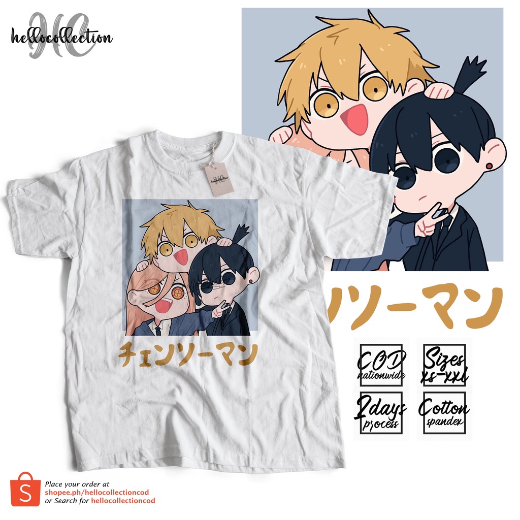 Chainsaw Man - Chibi Three MC Anime Shirt hellocollectioncod | Shopee ...