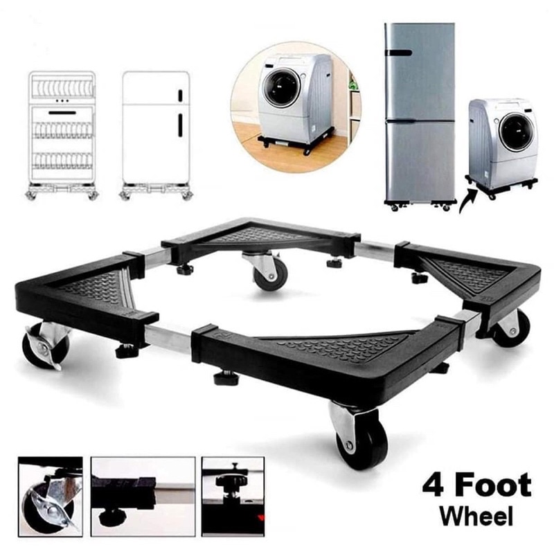Stainless steel refrigerator base reinforce telescopic washing machine ...