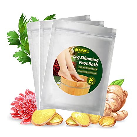Leathlim-10pcs Foot Bath Bag Ginger Foot Soak Lymphatic Drainage Foot ...