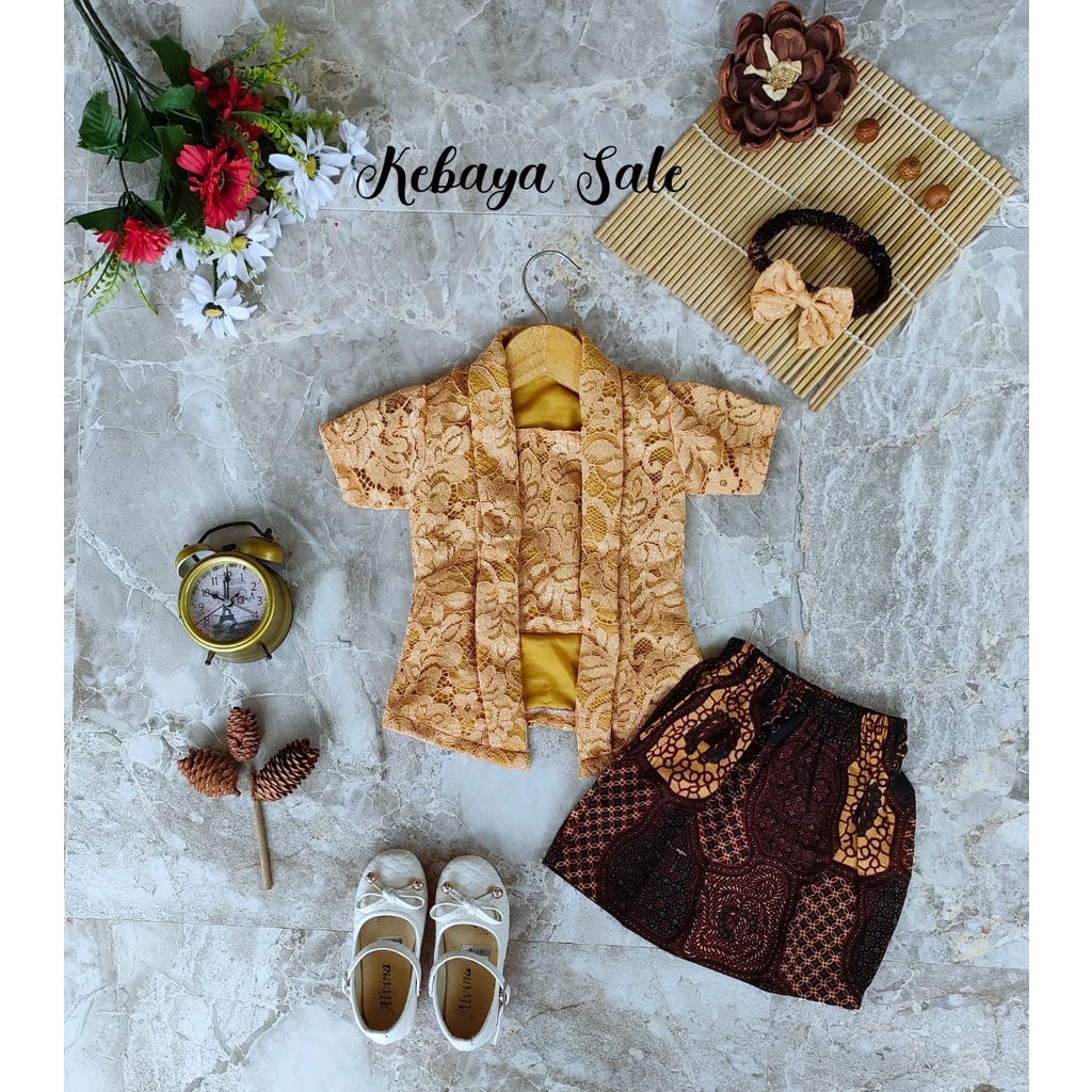 1-5 Years Old GOLD Color Children'S KEBAYA/NEWBORN KEBAYA/KEBAYA ...