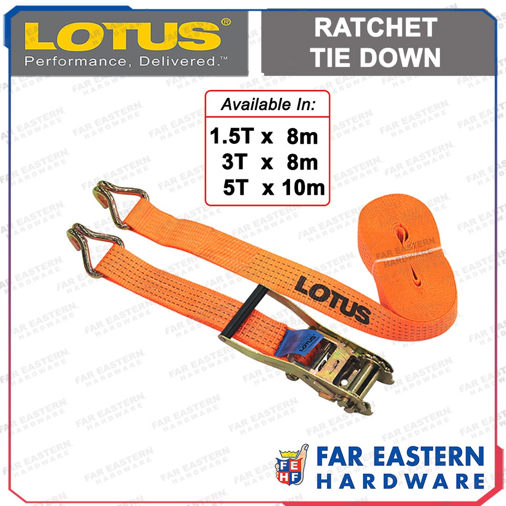 LOTUS Ratchet Tie Down Strap 1.5T | 3T | 5T LTHT | Shopee Philippines