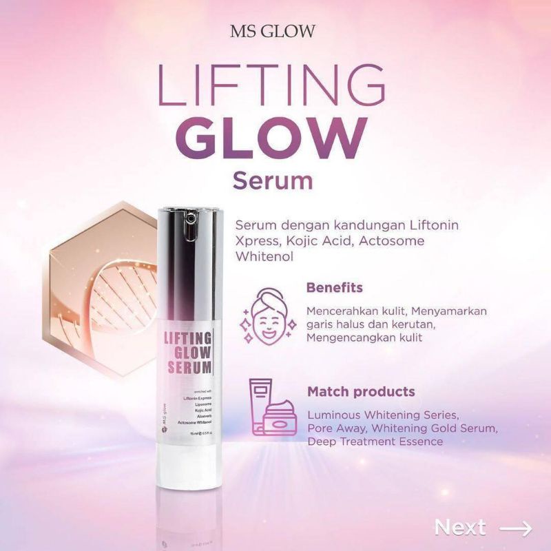 Lifting Serum MsGlow Ms Glow Skin Lightening Disguise Smooth Lines And ...