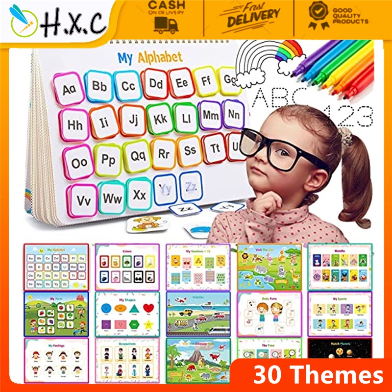 30 Themes Busy Book Montessori Learning Activities for Kids Autism ...