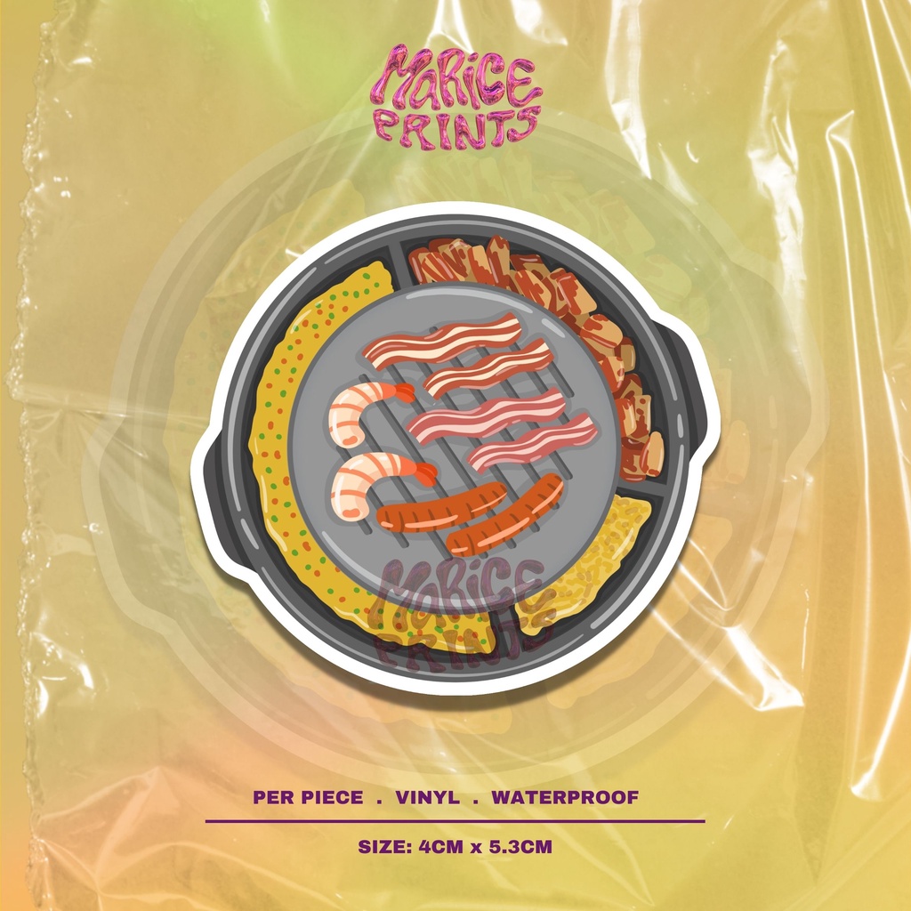 Samgyupsal Food Vinyl Waterproof Sticker | Filipino Pinoy Stickers by ...