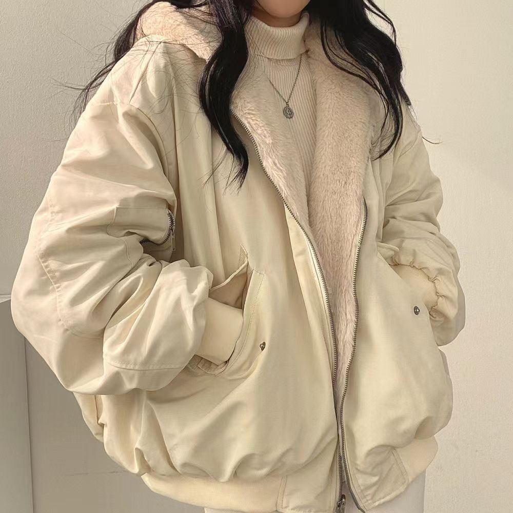 Winter New Style Double Sided Jacket Loose Hooded | Shopee Philippines