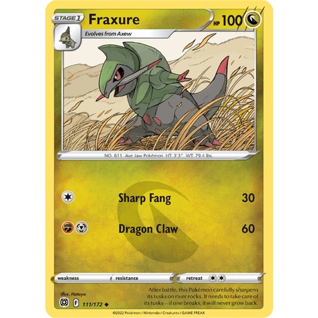 Axew , Fraxure & Haxorus Pokemon Cards TCG (5th Gen Pokemon) | Shopee ...