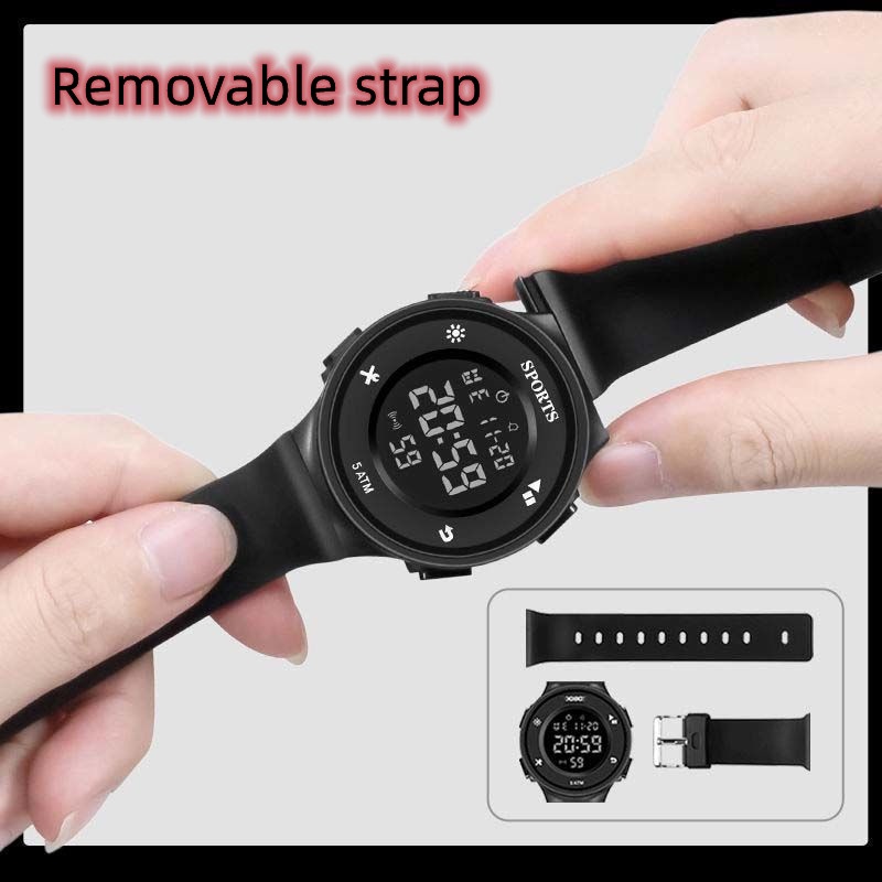 Men Outdoor luminous Waterproof Alarm Clock Sport Student Chronograph ...