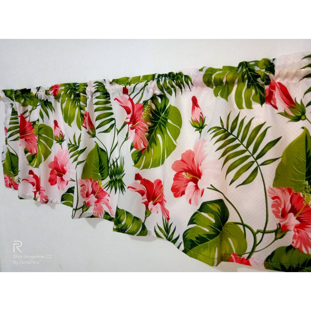 Elegant Floral Design Floral Curtain for Window and door/ NON-RING ...