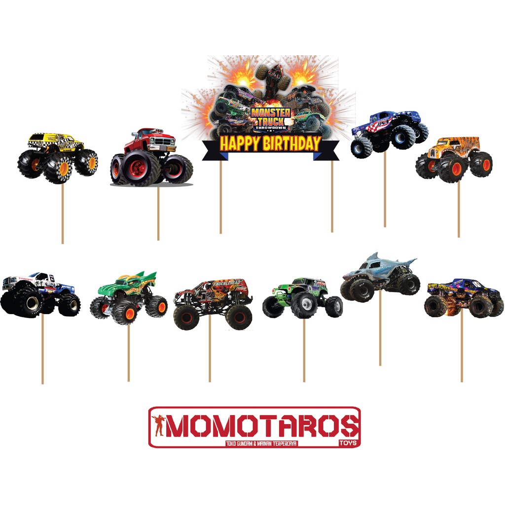 Monster Truck cake Topper set | Shopee Philippines
