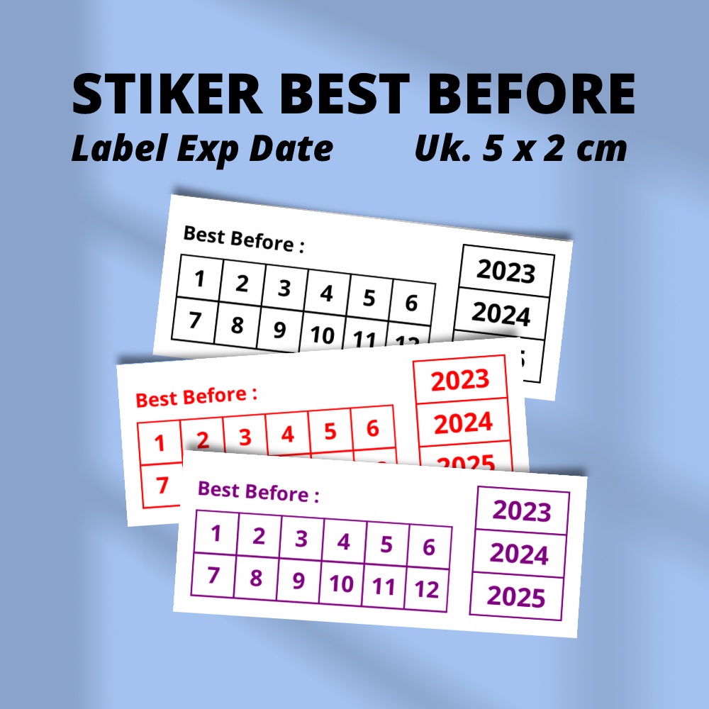 Sticker / LABEL / BEST BEFORE / EXPIRED DATE / PRODUCTION DATE (5 x 2cm ...