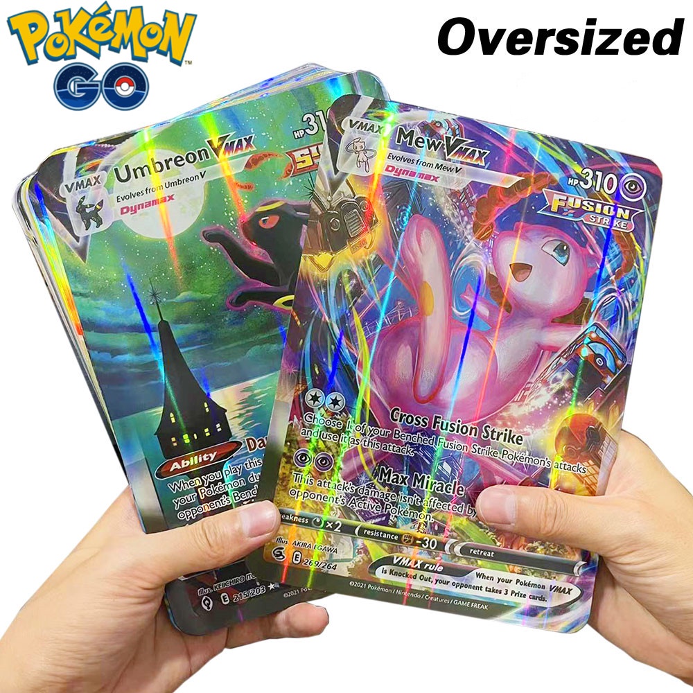 30pcs Anime Pokemon Card 15*21cm Large Vmax Vstar GX Large Alphabet ...