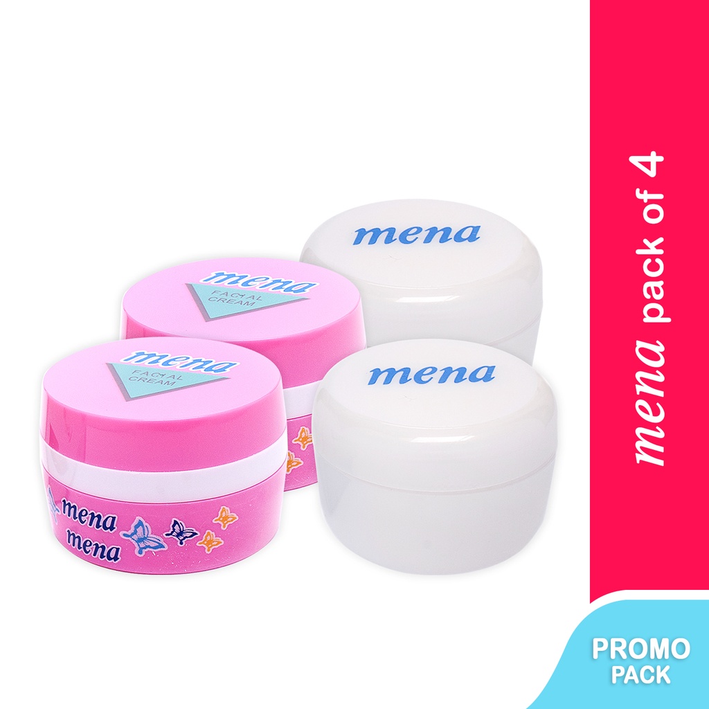 Mena Facial Cream Bundle ( 2pcs Pink & 2pcs Blue ) | Shopee Philippines
