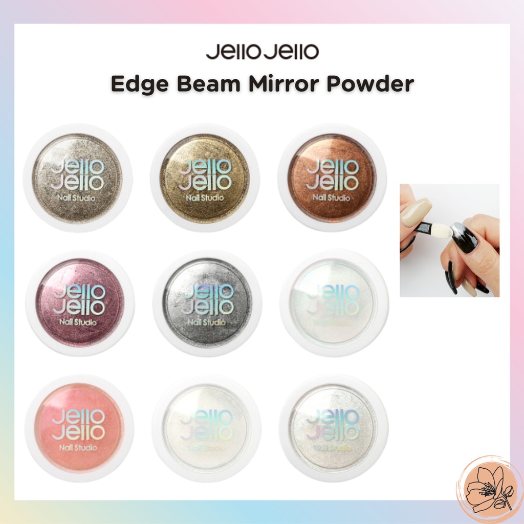Jello Jello x Edge Beam Mirror Powder Gel Nail Art Material Glitter ...