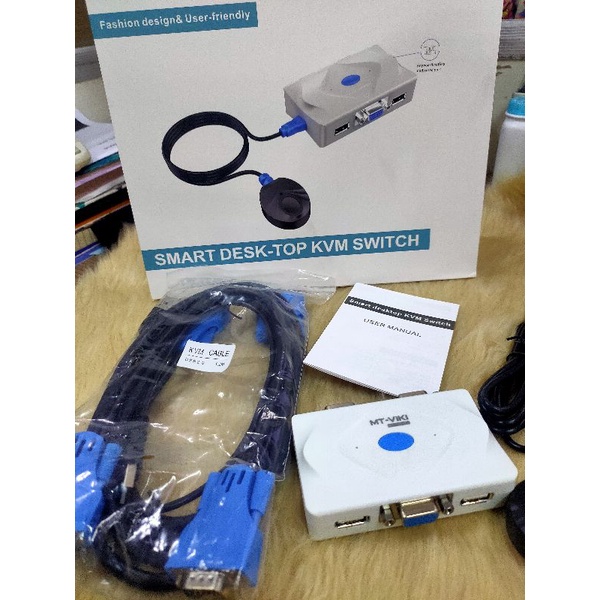 KVM Switch USB 2 Ports Auto with Cables (MT-201KL) | Shopee Philippines