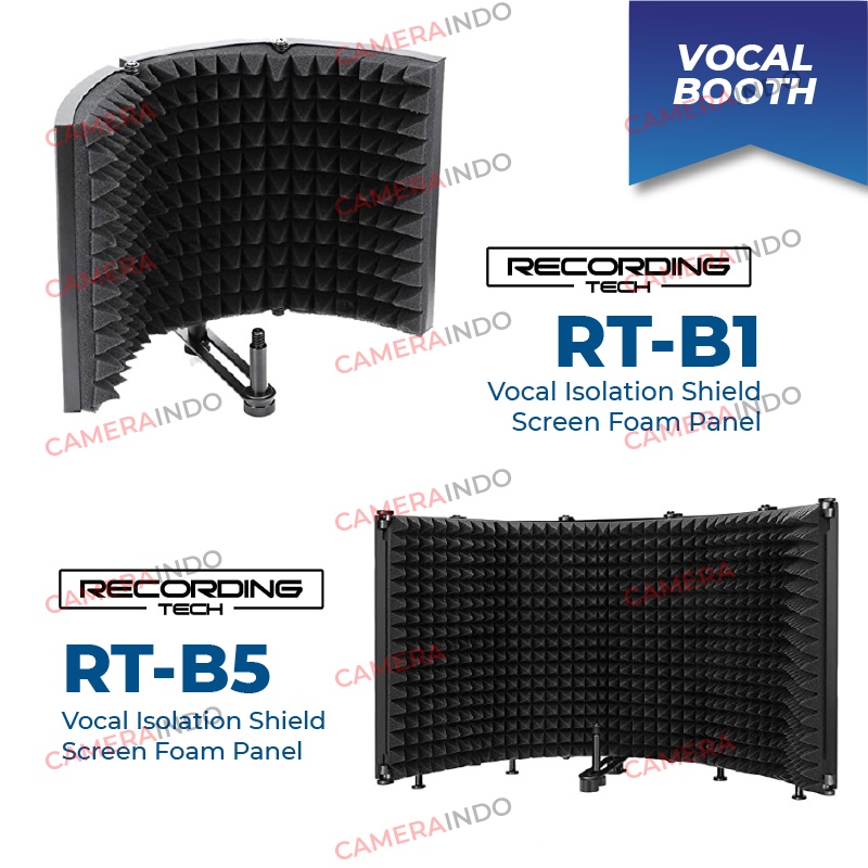 Microphone Isolation Shield Vocal Booth Adjustable Angle | Shopee ...
