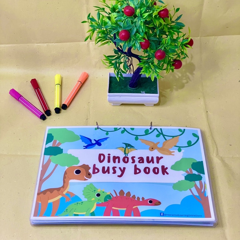Dinosaur Busy book Toddler Busy book Quiet book Laminated Binder ...