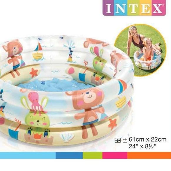 Wh Pool Baby Pool Dinosaur 3-Ring 61cmx22cm - INTEX az Best | Shopee ...