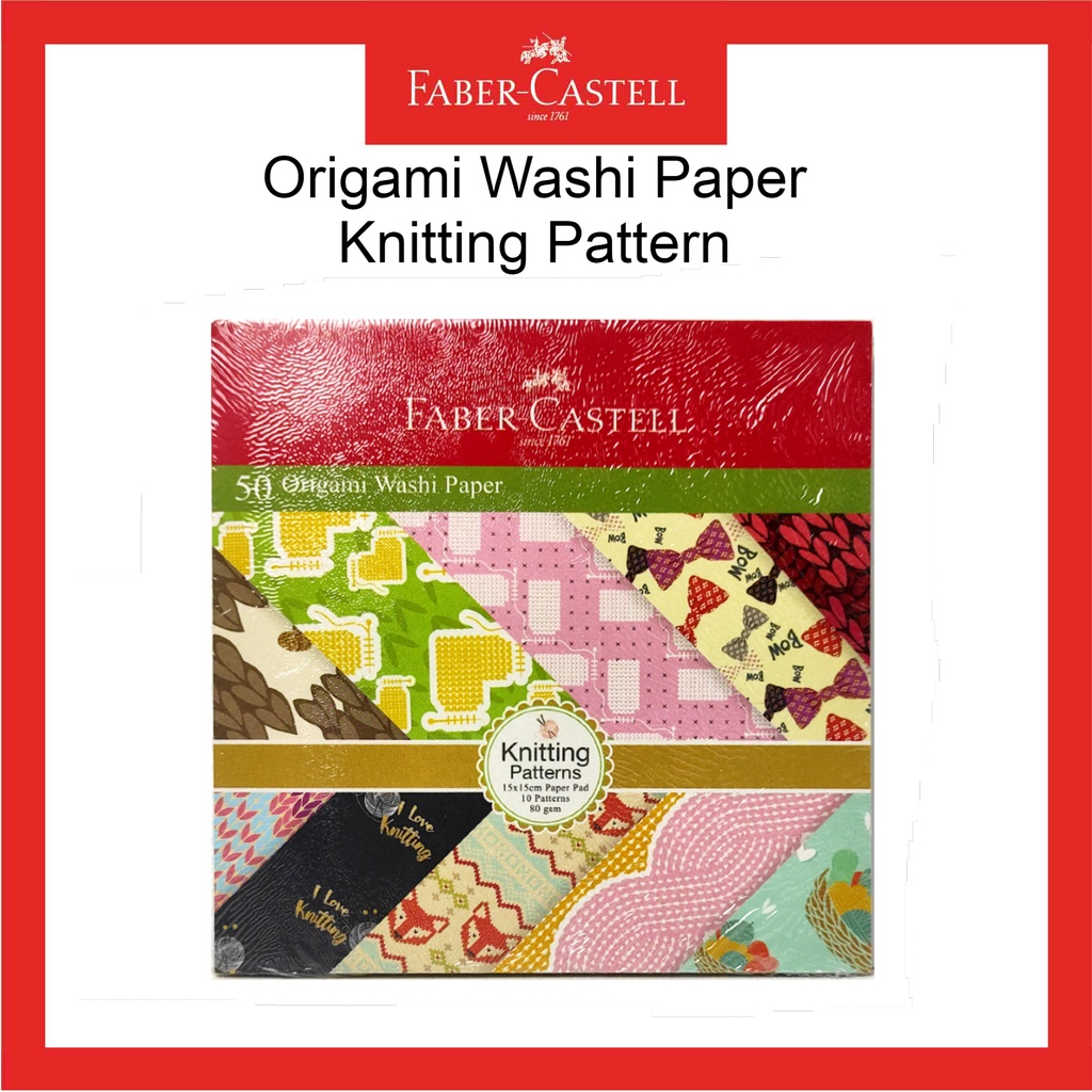 Faber Castell Knitting Pattern Origami Folding Paper / Children's Paper ...