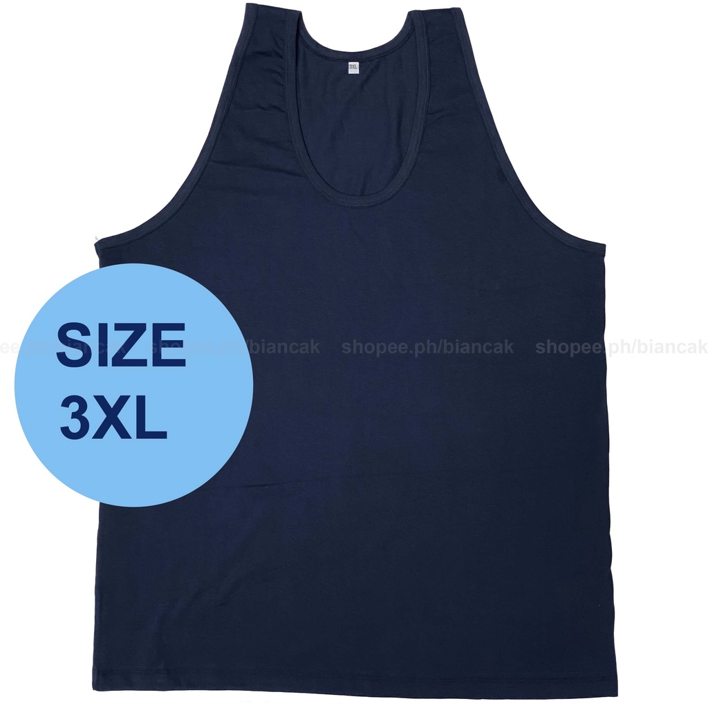 NAVY BLUE COTTON BLEND DTS MEN TANK SLEEVELESS PLUS SIZE SANDO ( 3XL ...