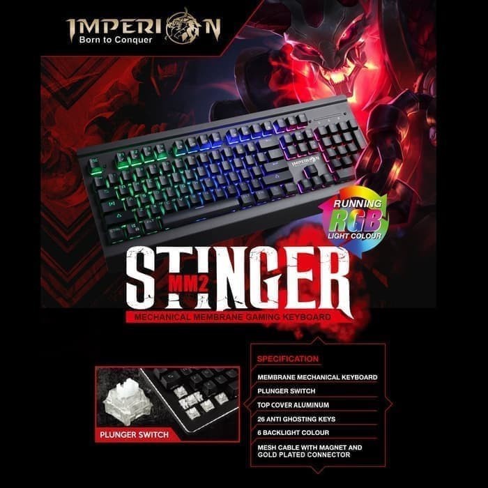 Imperion STINGER KG GAMING KEYBOARD - MM2 MECHANICAL | Shopee Philippines