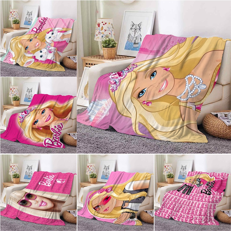 Barbie Princess Disney Cute Cartoon Fashiom Children 4 Size Flannel ...