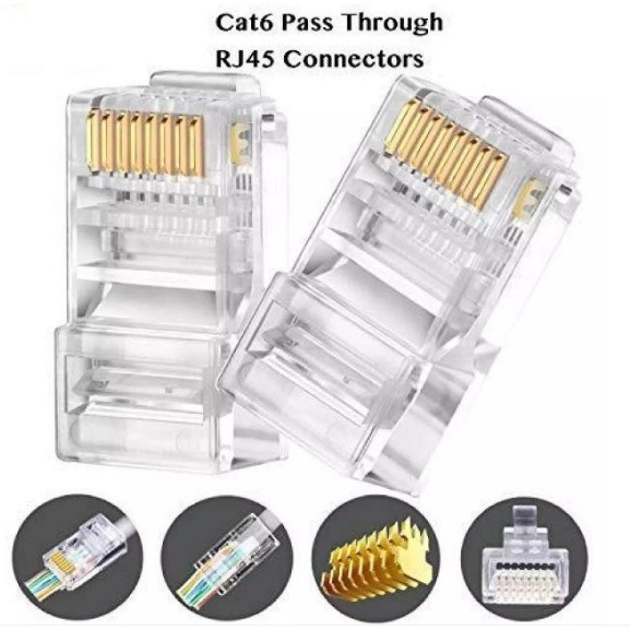 UTP CONNECTOR PASS THROUGH CAT6E | Shopee Philippines