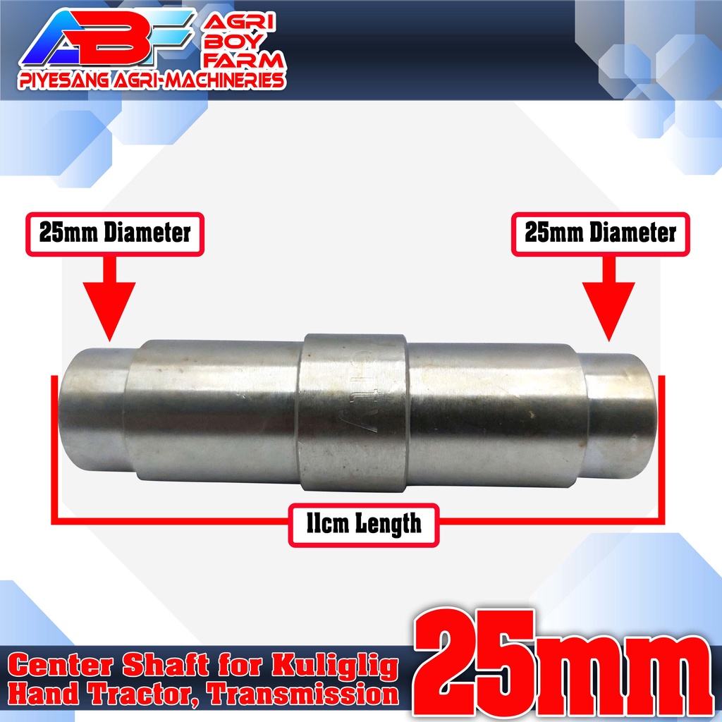 Center Shaft 25mm for Kuliglig, Hand Tractor, Transmission | Shopee ...