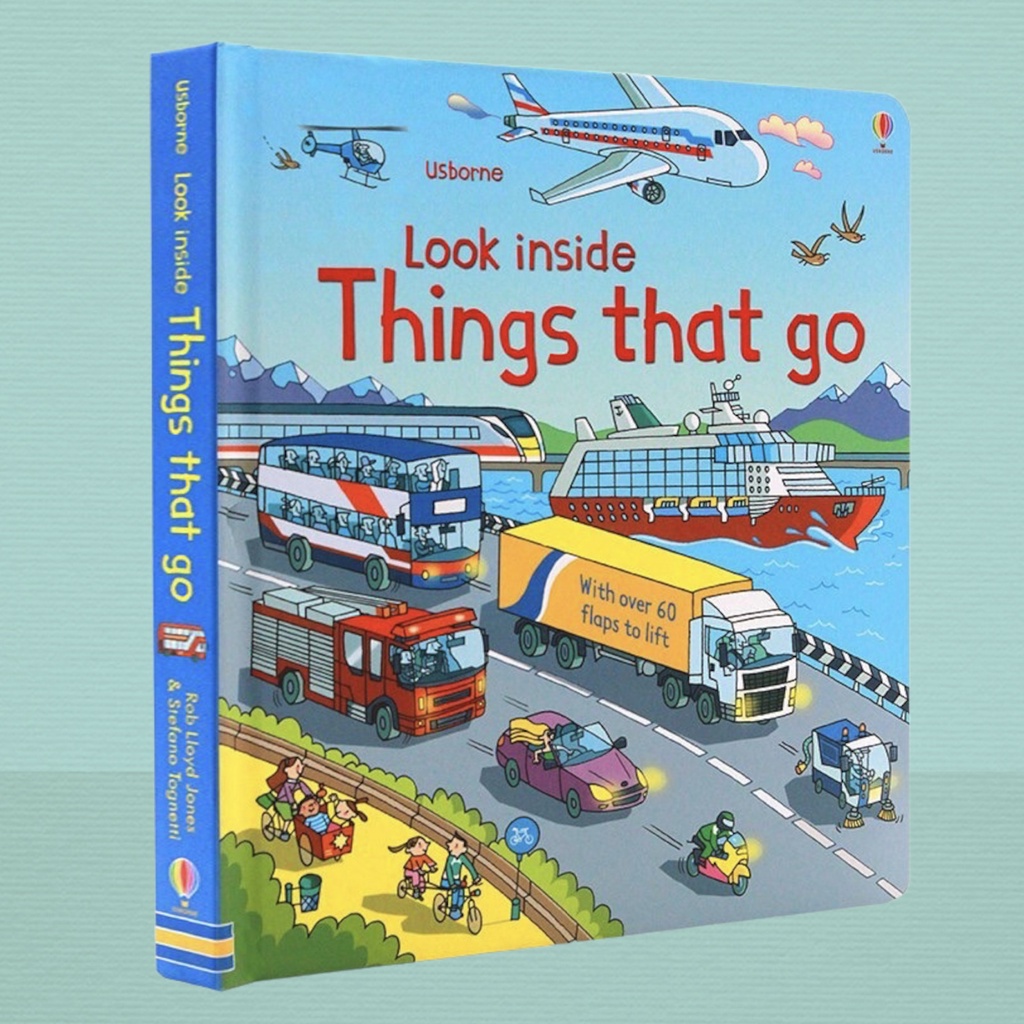 Usborne Look Inside Things That Go 3D Board Books for Kids | Shopee ...