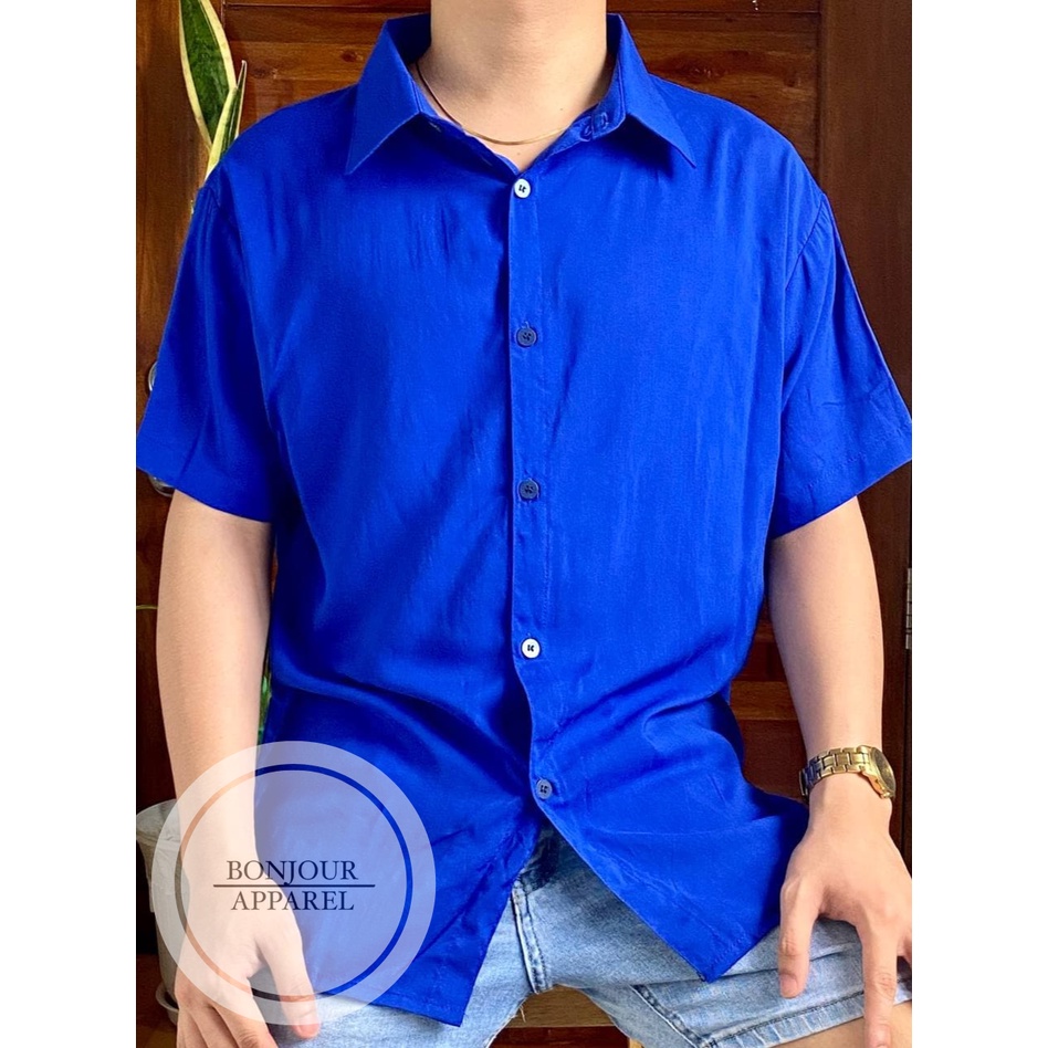 Royal Blue Plain Polo | Plain Polo Shirt | Button-down Plain Polo ...