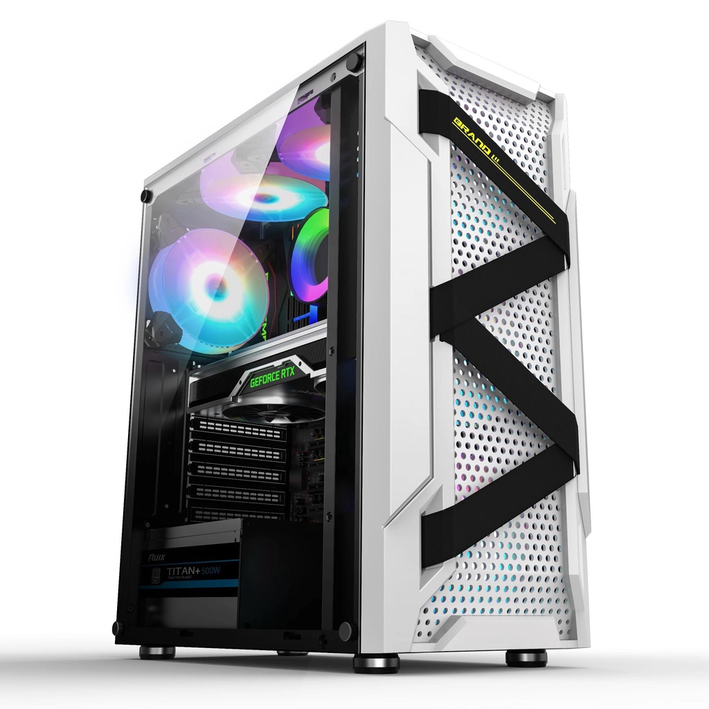 KENLEI KEYTECH T600 Terminator series Mid Tower Gaming Case Tempered ...