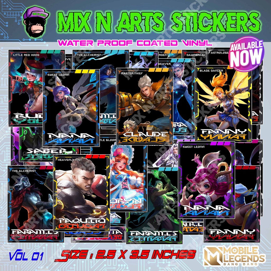 Mobile Legends MOBA V1 Waterproof Vinyl Sticker for Motorcycle Tumbler ...