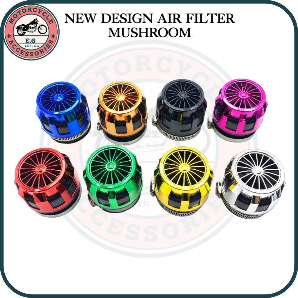 E.G Motorcycle 1Pc New Design Air Filter Cleaner Mushroom Type ...