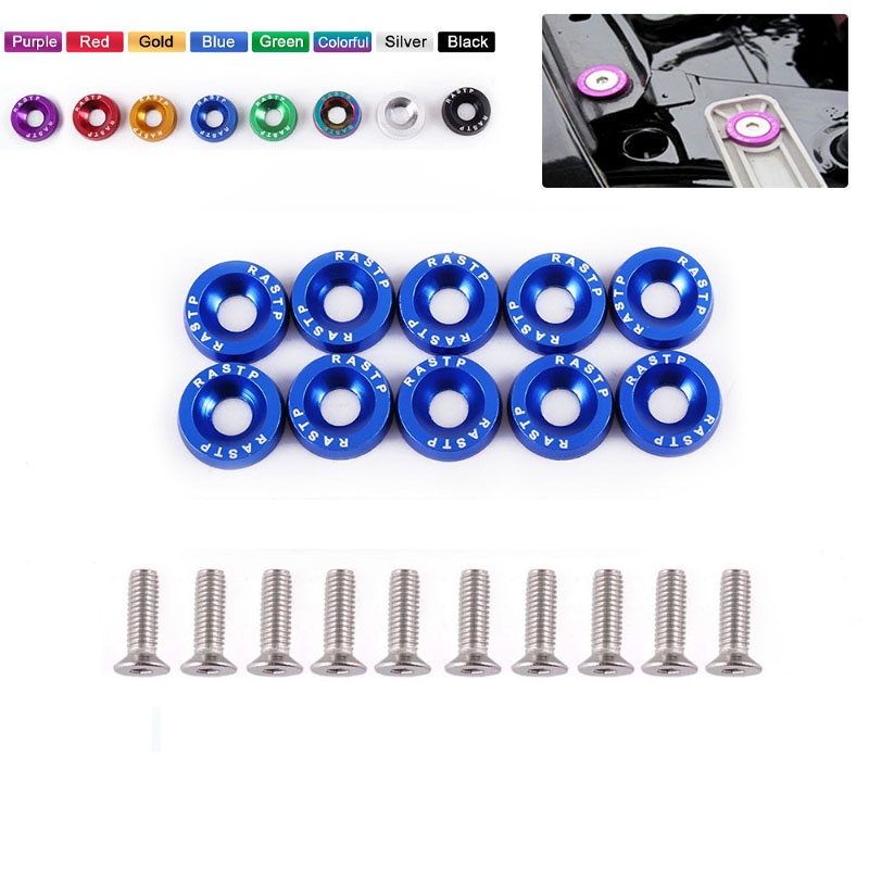 JDM Style Accessories Fender Washer (10pcs/Pack) Aluminum Washers And ...