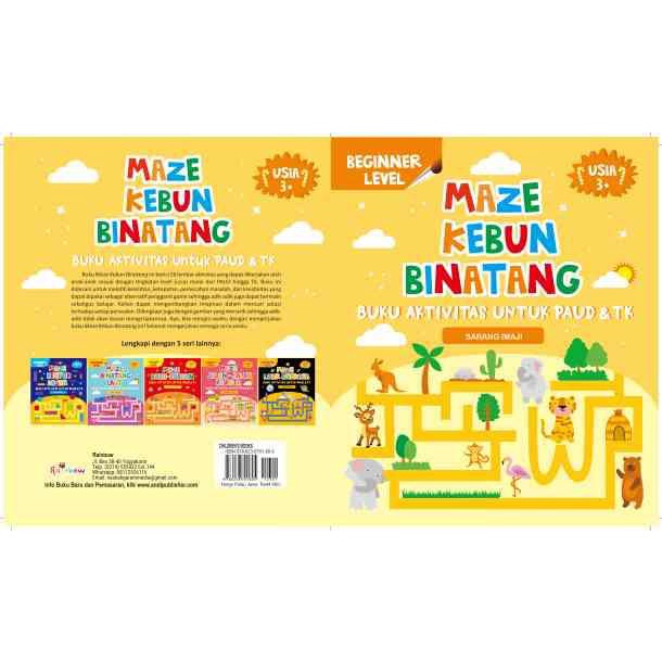 Animal Maze in the Zoo, Activity Book for PAUD & Kindergarten/Beginner ...