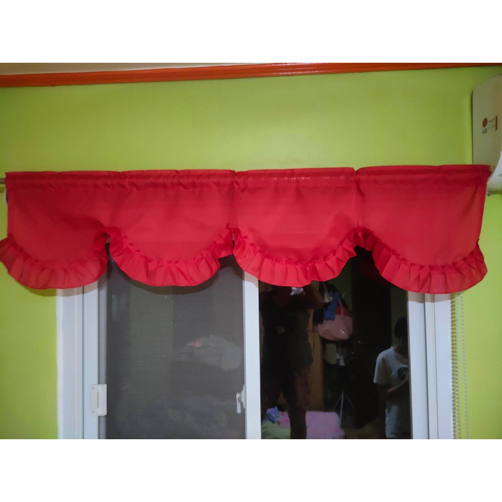 Plain Geena Scallop Curtain Valancer 60x15 Inches | Shopee Philippines