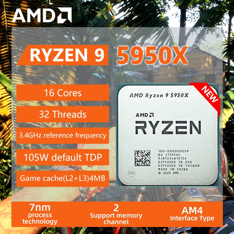 【促销现货】New AMD R9 5950X Ryzen 9 5950X 3.4 GHz 16 Cores 32 Threads CPU ...