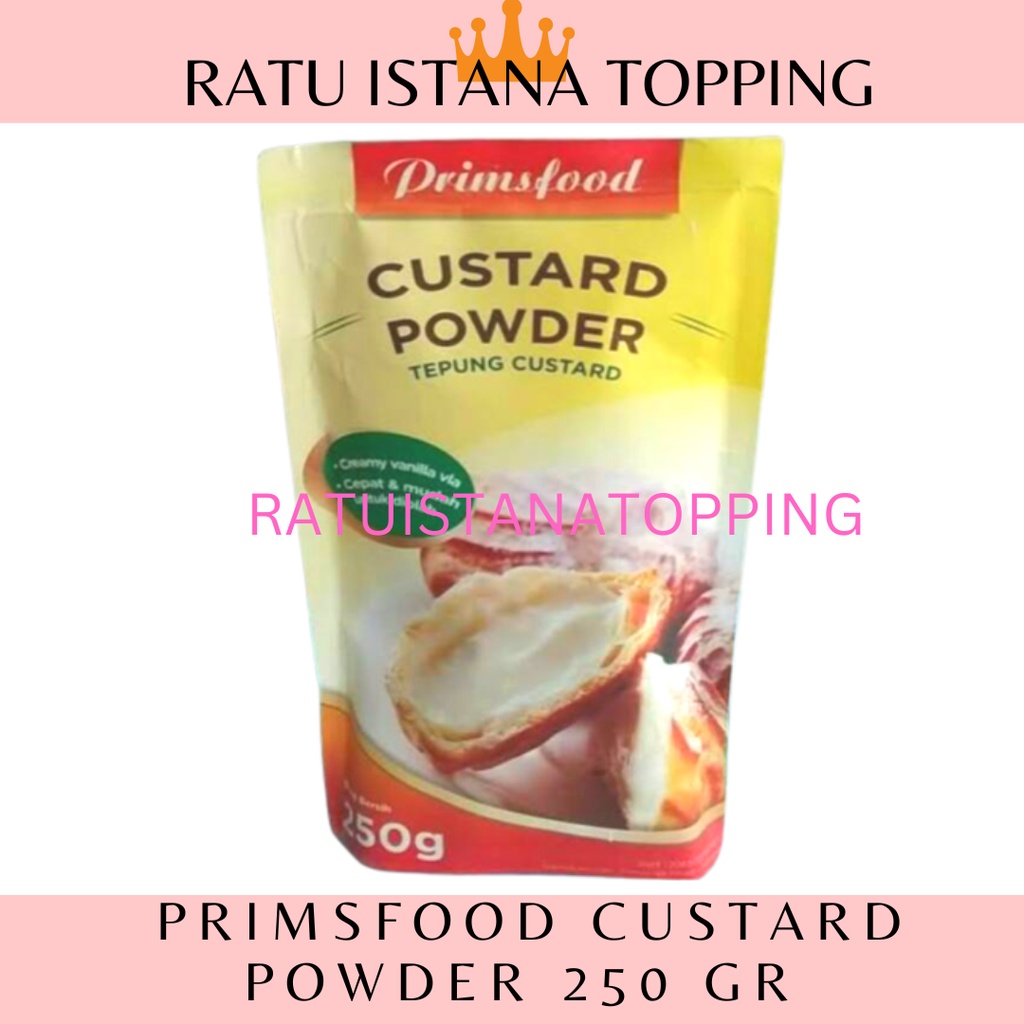 Primsfood CUSTARD POWDER POUCH 250 GRAM INSTANT VLA Flour | Shopee ...