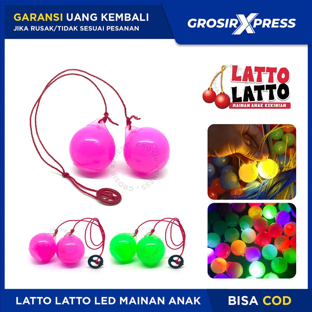 Lato Lato Led Old School Children's Toys, Etek, Etek, Viral Knocker Lamp, Tok Nok, Nok, Light Up ...