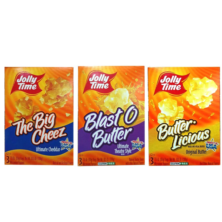 Jolly Time Microwavable Popcorn Gluten Free 3 Bags 99g S4 GDSFPH_S4 ...